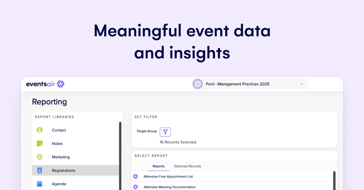 Meaningful Event Analytics and Reporting Software | EventsAir