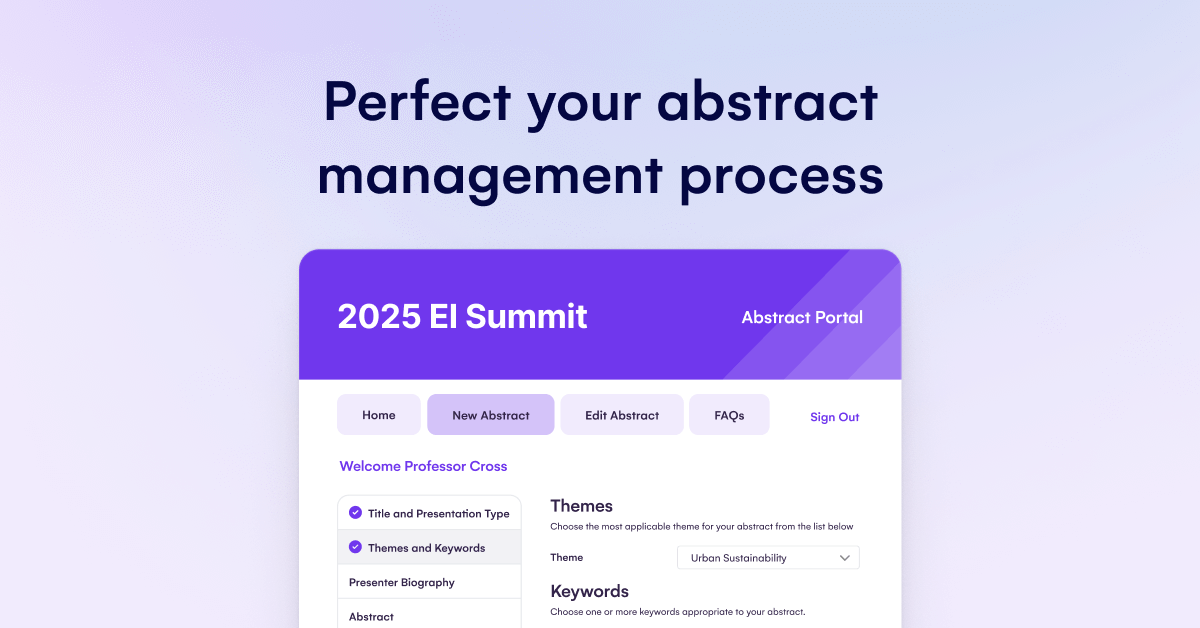 Abstract Management Software | Call for Speakers | EventsAir
